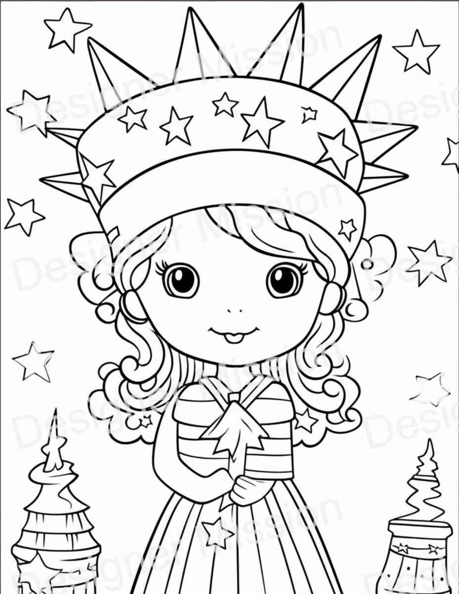 fourth of july coloring pages cute