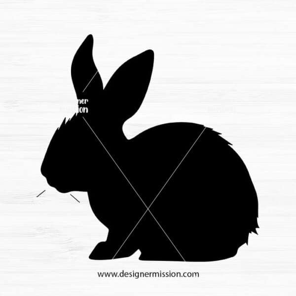 Download rabbit svg for Silhouette & Cricut- Designer Mission