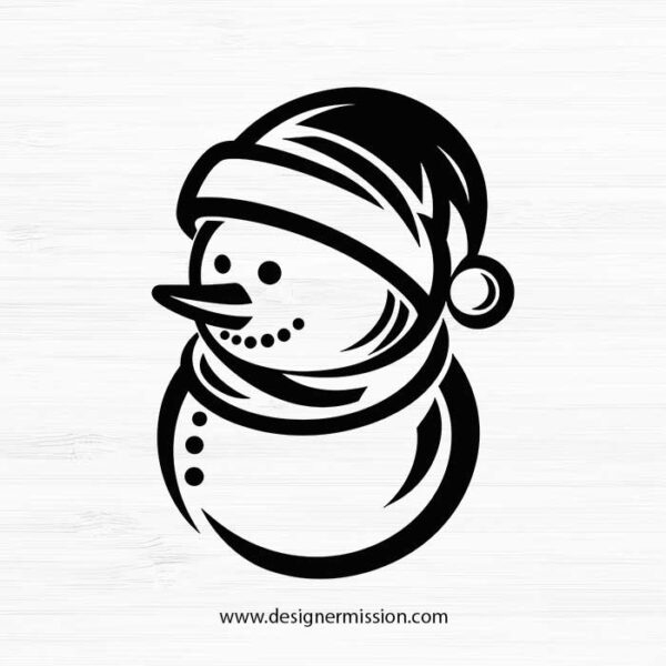 Snowman SVG, EPS, DXF, PNG V.12 - Designer Mission