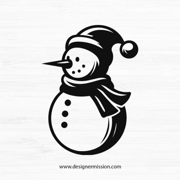 Snowman SVG, EPS, DXF, PNG V.16 - Designer Mission